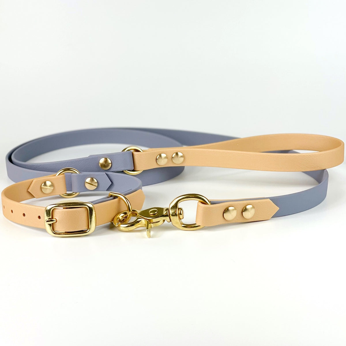 Luxury Grey BioThane Collar & Lead Set – Chic Pup Co.